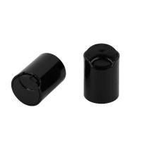 China Black 24/415 Disc Top Caps Press Type PP Cosmetic Bottle Caps For Lotion Packaging for sale