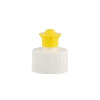 China White Yellow 24/410 Push Pull Cap For Plastic Cleanser Essence Bottle for sale