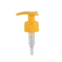 China Yellow Left Right Lock Pump 28/410 PP Plastic Lotion Pump Dispenser Customizable for sale