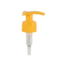 China Yellow Left Right Lock Pump 28/410 PP Plastic Lotion Pump Dispenser Customizable for sale