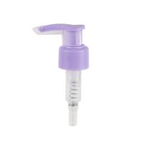 China Light Purple 24/410 Plastic Left Right Lock Cosmetic Lotion Pump Dispenser for sale