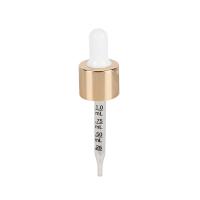 China Shiny Frosted Rubber Cosmetic Dropper 18/410 Essential Oil Graduated Glass Pipette for sale