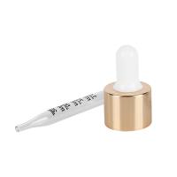 China Shiny Frosted Rubber Cosmetic Dropper 18/410 Essential Oil Graduated Glass Pipette for sale