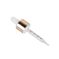 China Shiny Frosted Rubber Cosmetic Dropper 18/410 Essential Oil Graduated Glass Pipette for sale