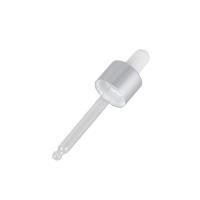 China 18/410 Frosted Silver Aluminum Cosmetic Dropper Essential Oil Glass Pipette Dropper for sale