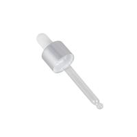 China 18/410 Frosted Silver Aluminum Cosmetic Dropper Essential Oil Glass Pipette Dropper for sale
