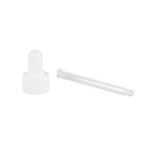 China 18/410 White Smooth Glass Dropper Caps With Silicone Tip Essential Oil Pipette Dropper for sale