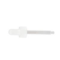 China 18/410 White Smooth Glass Dropper Caps With Silicone Tip Essential Oil Pipette Dropper for sale