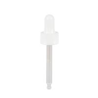 China 18/410 White Smooth Glass Dropper Caps With Silicone Tip Essential Oil Pipette Dropper for sale