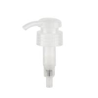 China Transparent Striped 28/410 Lotion Pump Spiral Bottom Locking Liquid Dispenser Pump for sale