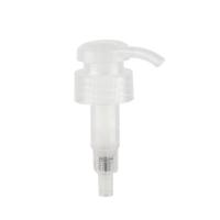 China Transparent Striped 28/410 Lotion Pump Spiral Bottom Locking Liquid Dispenser Pump for sale