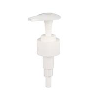China White Matte Screw Lotion Pump Plastic Ribbed Flat Head Lotion Dispenser Pump for sale