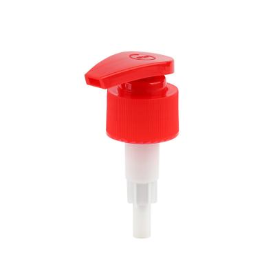 China Colored Screw Lotion Pump 28/410 Flat Nozzle Ribbed Press Type Lotion Pump Refill Pump Head for sale