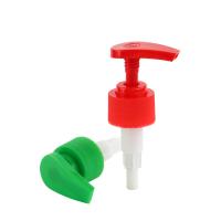 China Colored Screw Lotion Pump 28/410 Flat Nozzle Ribbed Press Type Lotion Pump Refill Pump Head for sale