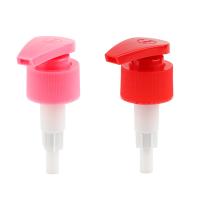 China Colored Screw Lotion Pump 28/410 Flat Nozzle Ribbed Press Type Lotion Pump Refill Pump Head for sale