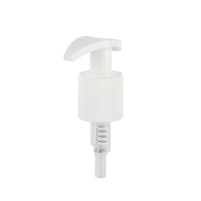 China Cosmetic Left Right Lock Pump Press Type With Stripes Plastic Lotion Dispensing Pump for sale
