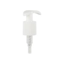 China Cosmetic Left Right Lock Pump Press Type With Stripes Plastic Lotion Dispensing Pump for sale