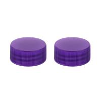 China Purple Universal Ribbed Plastic Bottle Caps For Shampoo Skincare Products And Cosmetics for sale
