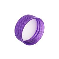 China Purple Universal Ribbed Plastic Bottle Caps For Shampoo Skincare Products And Cosmetics for sale