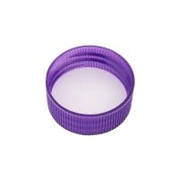 China Purple Universal Ribbed Plastic Bottle Caps For Shampoo Skincare Products And Cosmetics for sale
