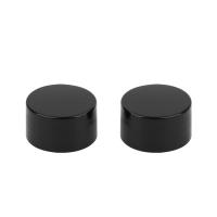 China 24/410 28/410 Plastic Caps Black Smooth Plastic Screw On Caps For Cosmetic Packaging for sale