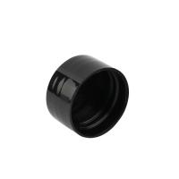 China 24/410 28/410 Plastic Caps Black Smooth Plastic Screw On Caps For Cosmetic Packaging for sale