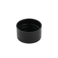 China 24/410 28/410 Plastic Caps Black Smooth Plastic Screw On Caps For Cosmetic Packaging for sale