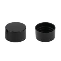China 24/410 28/410 Plastic Caps Black Smooth Plastic Screw On Caps For Cosmetic Packaging for sale