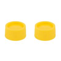 China Yellow Striped PP Plastic Screw On Cap Covers Rotating And Sealed Cap For Skin Care for sale