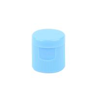 China 24/410 Striped Plastic Butterfly Flip Top Cap Matte Blue Skin Lotion Bottle Cap for sale