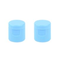 China 24/410 Striped Plastic Butterfly Flip Top Cap Matte Blue Skin Lotion Bottle Cap for sale