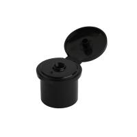 China Smooth Black Plastic Flip Top Screw Cap Anti Overflow Liquid Dispenser Cap for sale