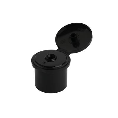 China Smooth Black Plastic Flip Top Screw Cap Anti Overflow Liquid Dispenser Cap for sale