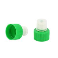 China 28/410 Plastic Push Pull Closures Sports Water Bottle Cap Transparent Bottle Cap Cover for sale
