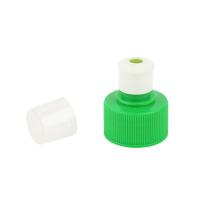 China 28/410 Plastic Push Pull Closures Sports Water Bottle Cap Transparent Bottle Cap Cover for sale