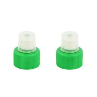 China 28/410 Plastic Push Pull Closures Sports Water Bottle Cap Transparent Bottle Cap Cover for sale