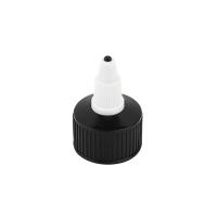 China Black Plastic Twist Cap Pointed Nozzle Jelly Cap 24/410 Squeeze Bottle Caps For Glue for sale