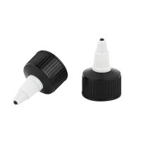 China Black Plastic Twist Cap Pointed Nozzle Jelly Cap 24/410 Squeeze Bottle Caps For Glue for sale