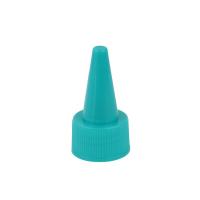 China Turquoise Plastic Squeeze Bottle Tops Pointed Nozzle Bottle Twist Bottle Cap for sale