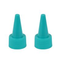 China Turquoise Plastic Squeeze Bottle Tops Pointed Nozzle Bottle Twist Bottle Cap for sale