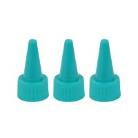 China Turquoise Plastic Squeeze Bottle Tops Pointed Nozzle Bottle Twist Bottle Cap for sale