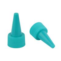 China Turquoise Plastic Squeeze Bottle Tops Pointed Nozzle Bottle Twist Bottle Cap for sale