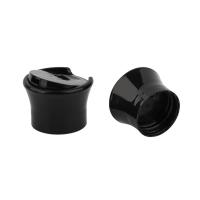 China Plastic Press Type Disc Top Cover Black 24/410 Flip Top Caps For Cosmetic Packaging for sale