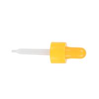 China Yellow Smooth Plastic Dropper Pipette 20/410 Cosmetics And Skin Care Dropper for sale
