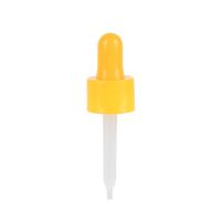 China Yellow Smooth Plastic Dropper Pipette 20/410 Cosmetics And Skin Care Dropper for sale