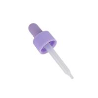 China Purple Glossy Plastic Pipette Dropper 18/410 20/410 Cosmetic Packaging Dropper for sale