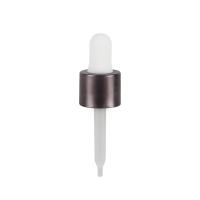 China Matte Brown Plastic Essential Oil Dropper 20/410 Essence Refill Tube for sale