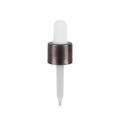 China Matte Brown Plastic Essential Oil Dropper 20/410 Essence Refill Tube for sale
