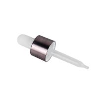 China Matte Brown Plastic Essential Oil Dropper 20/410 Essence Refill Tube for sale