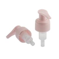 China Striped Pink Lotion Pump External Spring Left Right Switch 24/410 Dispensing Pump for sale